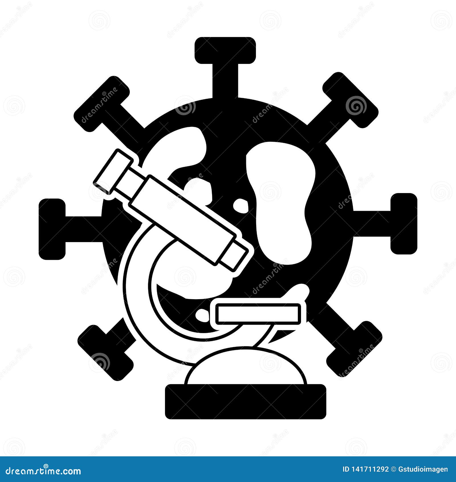 Microscope And Bacteria Cartoon Vector | CartoonDealer.com #79085039