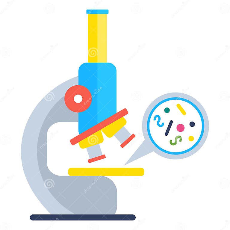 Microscope and bacteria stock vector. Illustration of backdrop - 79085039