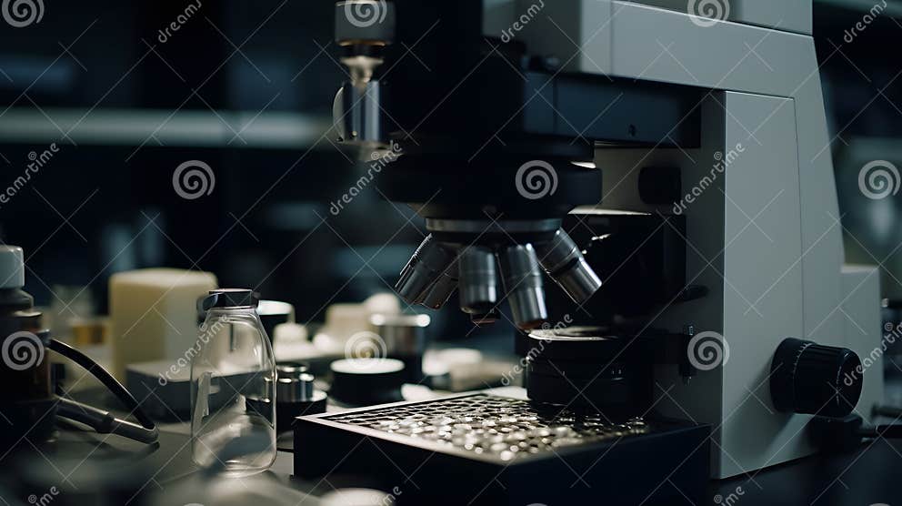 A Microscope Being Used To Examine a Biological Sample Created with ...