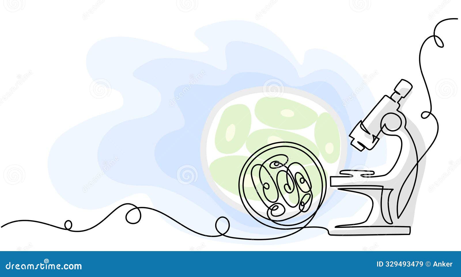 Microscope with Bio Cells in Ocular. Education and Research Concept ...