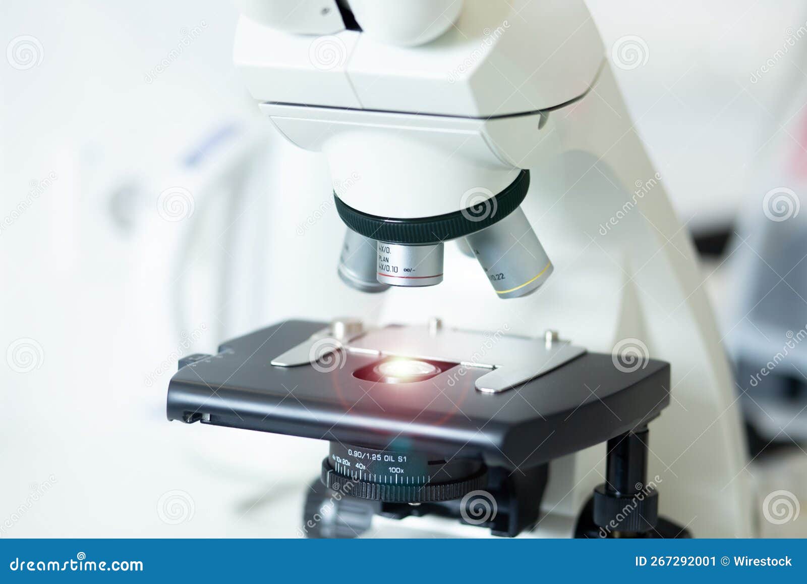 Microscope at the Biology Laboratory Stock Image - Image of chemistry ...