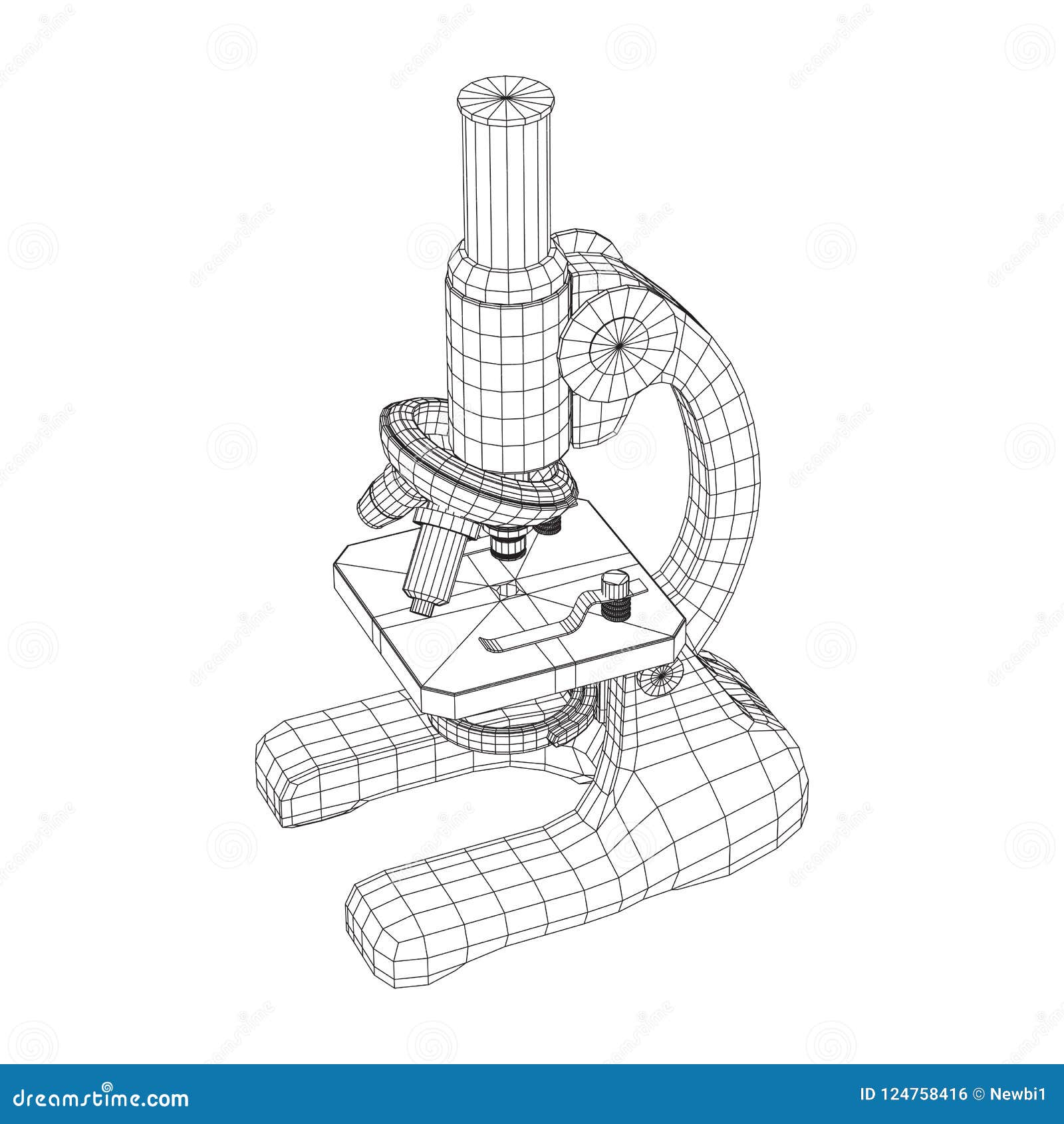 Microscope Biology School Laboratory Equipment Stock Vector ...