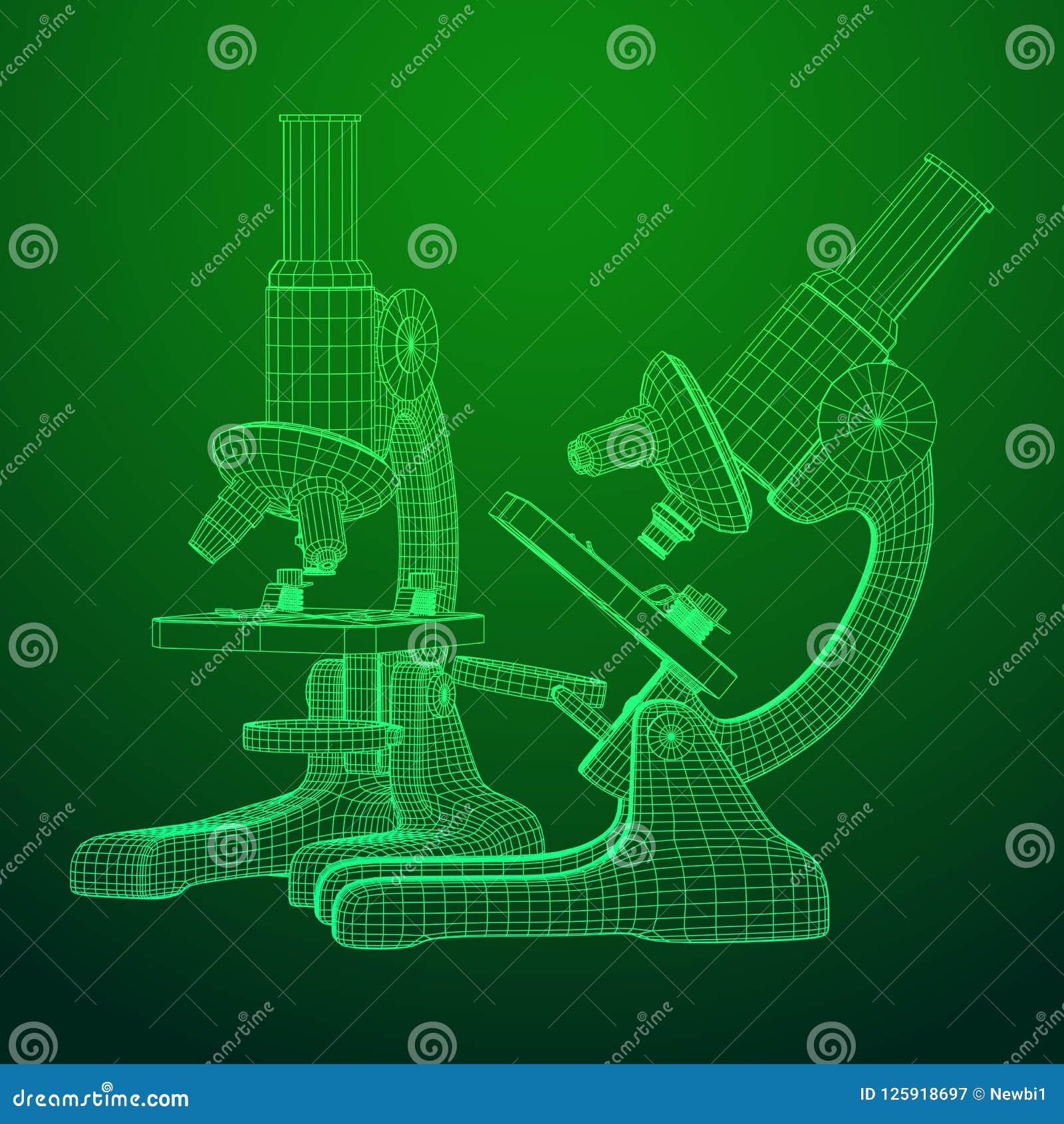 Microscope Biology School Laboratory Equipment Stock Vector ...
