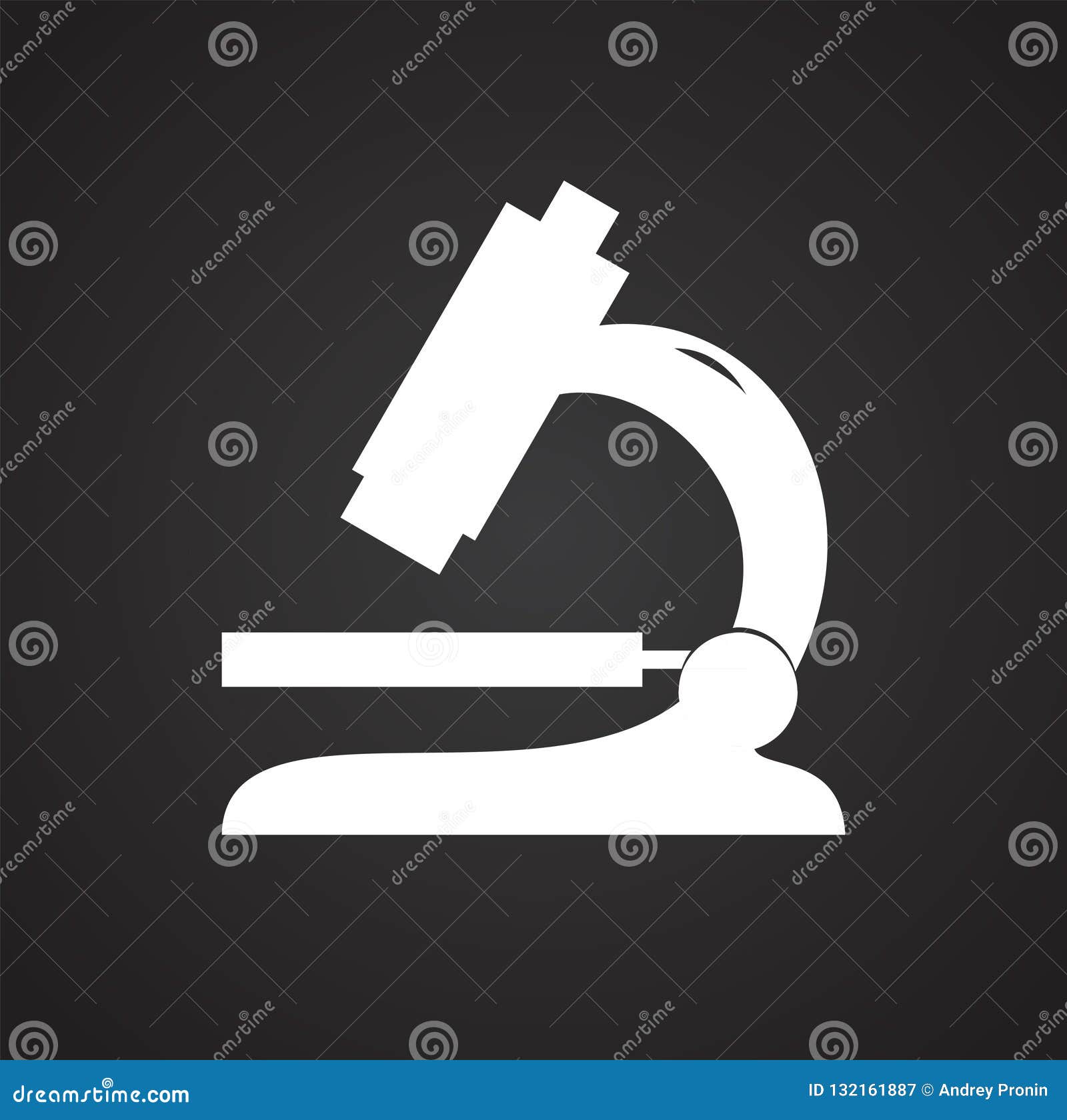 Microscope on Black Background Stock Vector - Illustration of micro ...