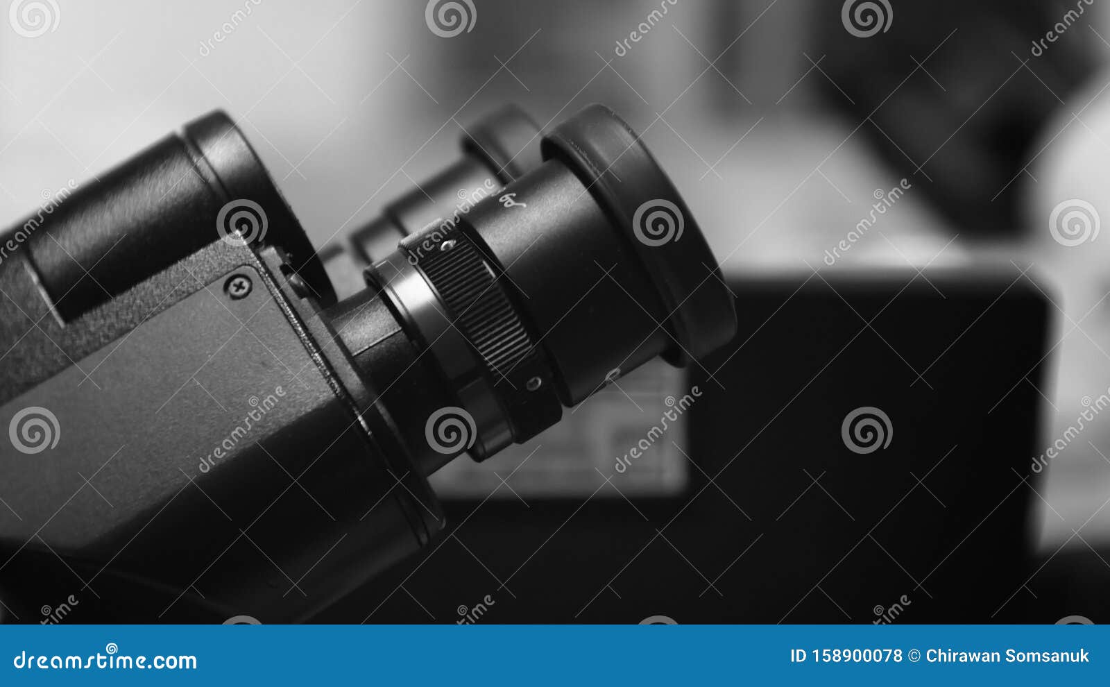 Microscope in Black and White Tone Stock Photo - Image of chemistry ...