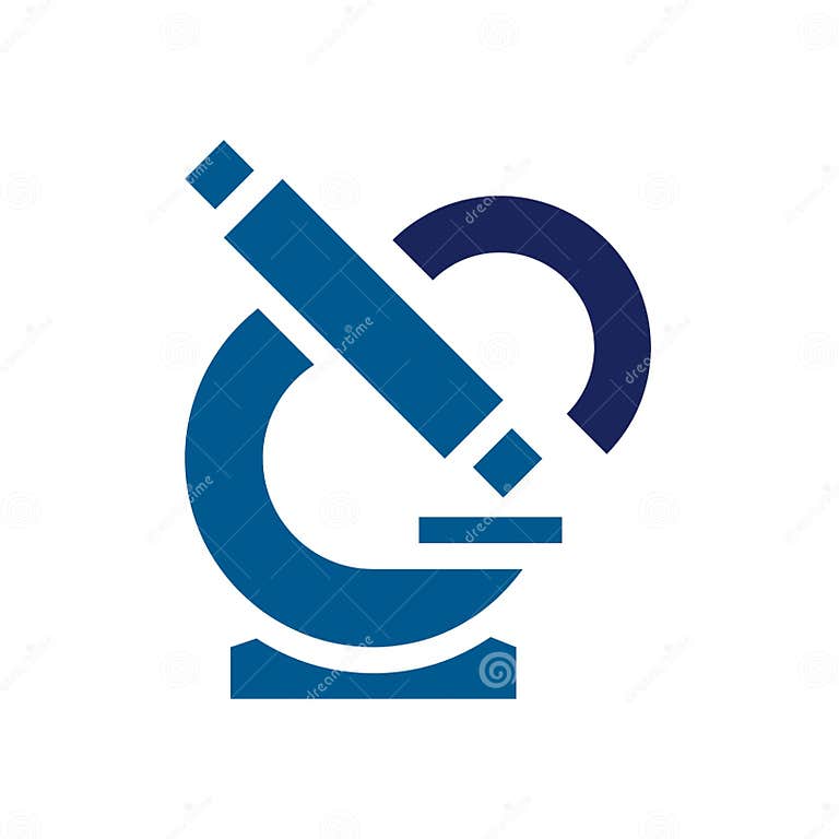 Microscope Blue Colour White Background Stock Illustration ...