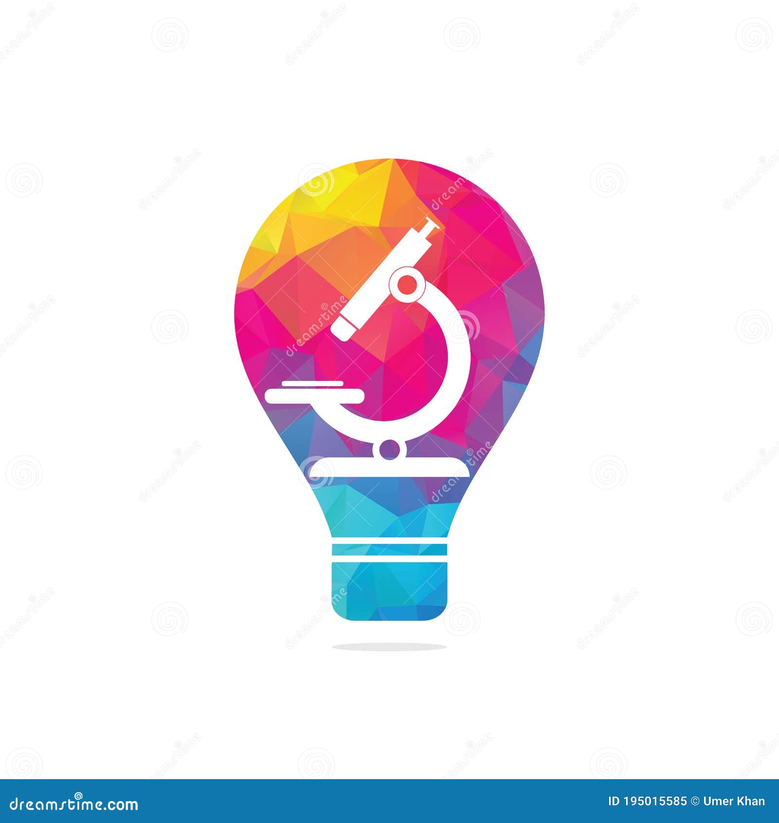 Microscope Bulb Shape Concept Logo Vector. Stock Vector - Illustration ...