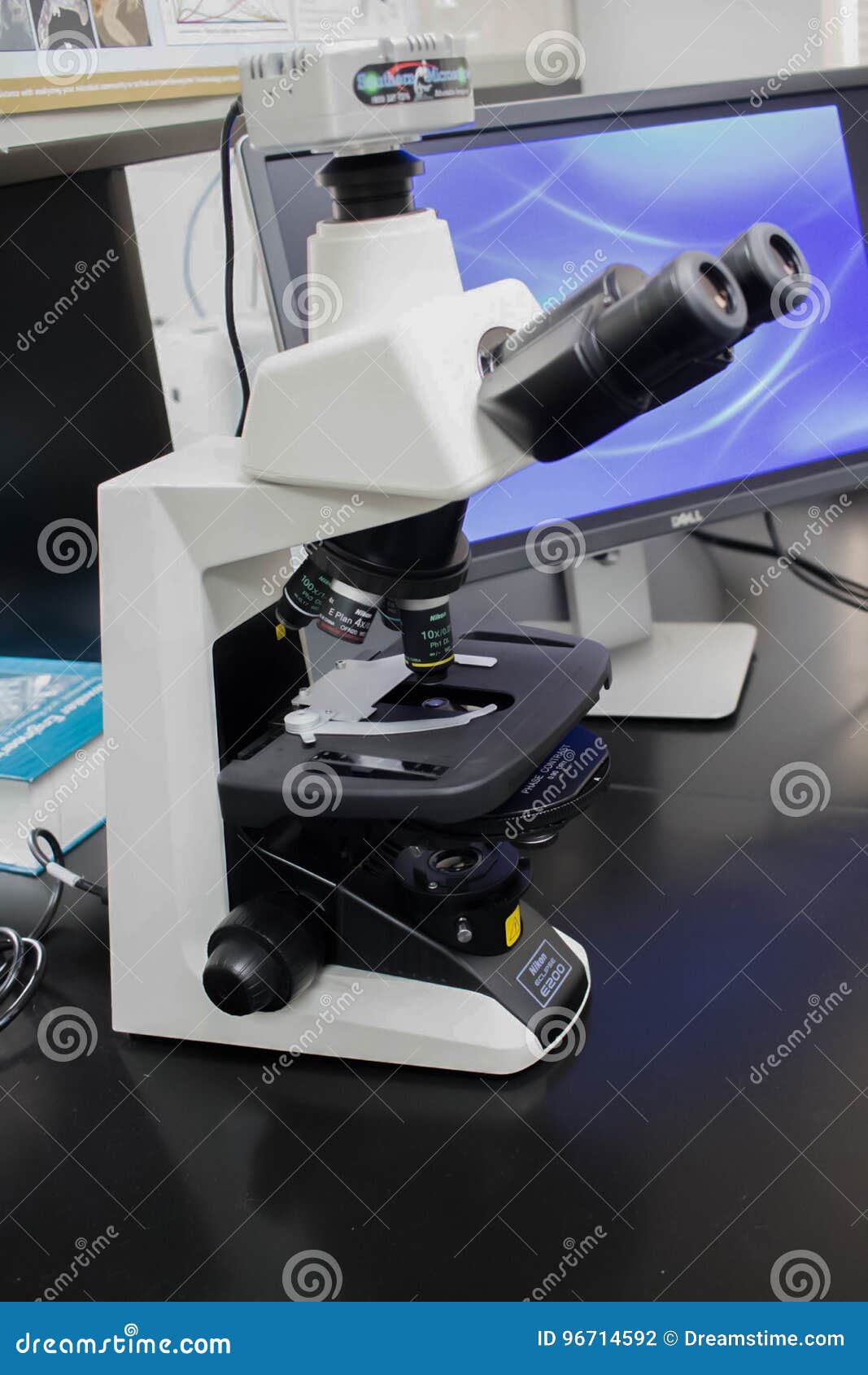Microscope, A Computer For Blood And Semen Analysis In The Laboratory ...