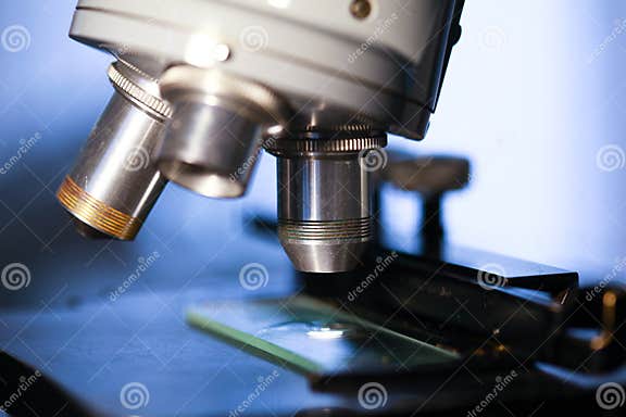 Microscope Close-up stock photo. Image of research, instrument - 12162082