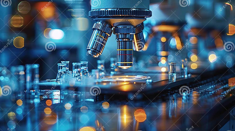 Microscope Close-up.Beyond the Naked Eye Stock Illustration ...