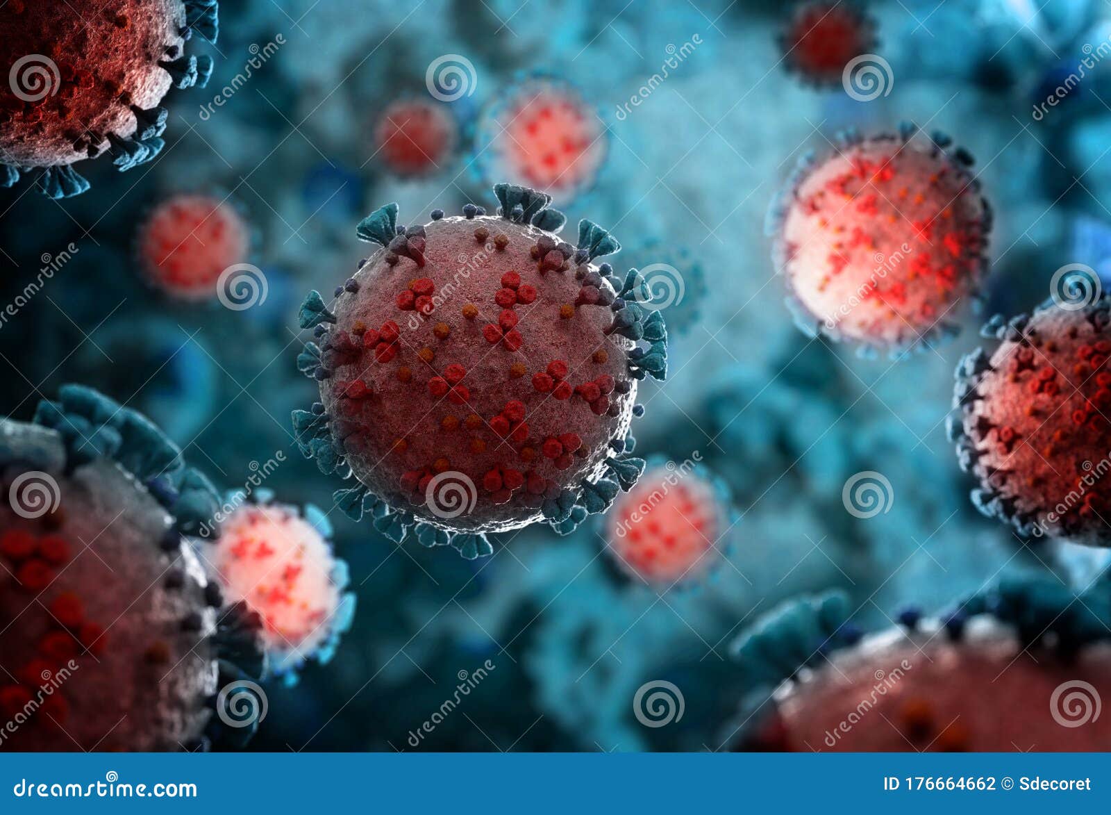 Microscope Close-up of the Coronavirus Covid-19 Disease. 2019-nCoV ...