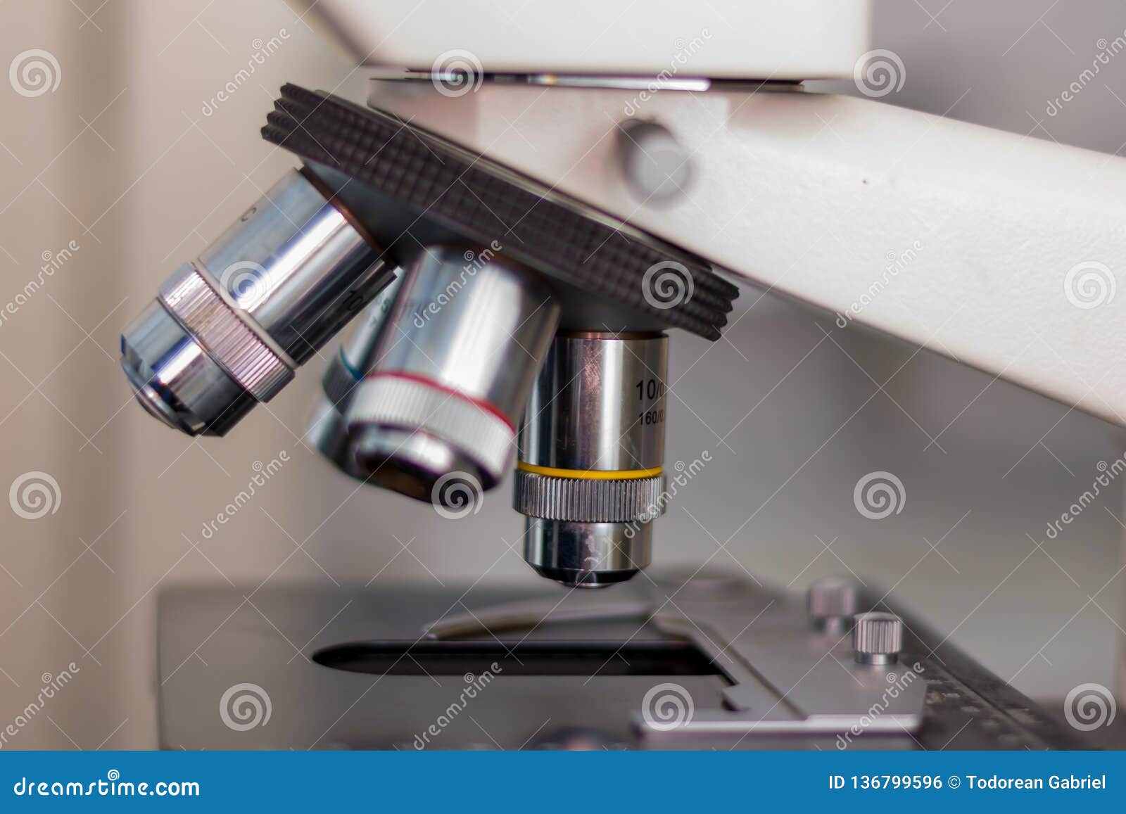 Microscope Close-up, Laboratory Equipment Stock Photo - Image of person ...