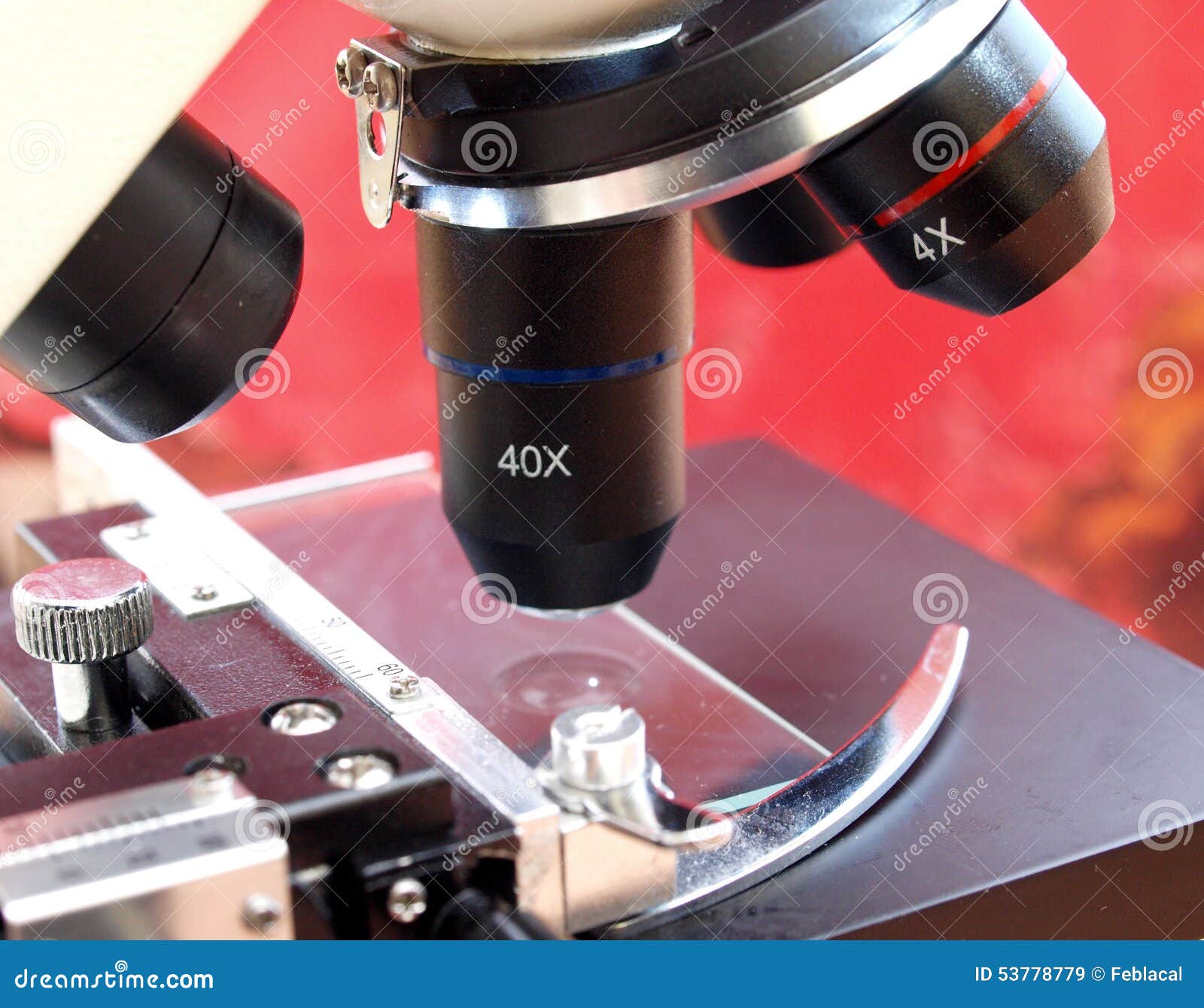 Microscope close up stock image. Image of diagnostics - 53778779