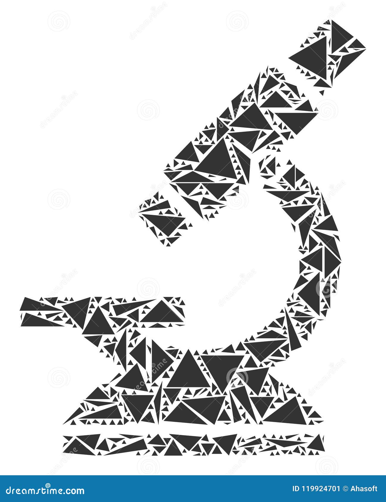 Microscope Mosaic of Triangles Stock Vector - Illustration of ...