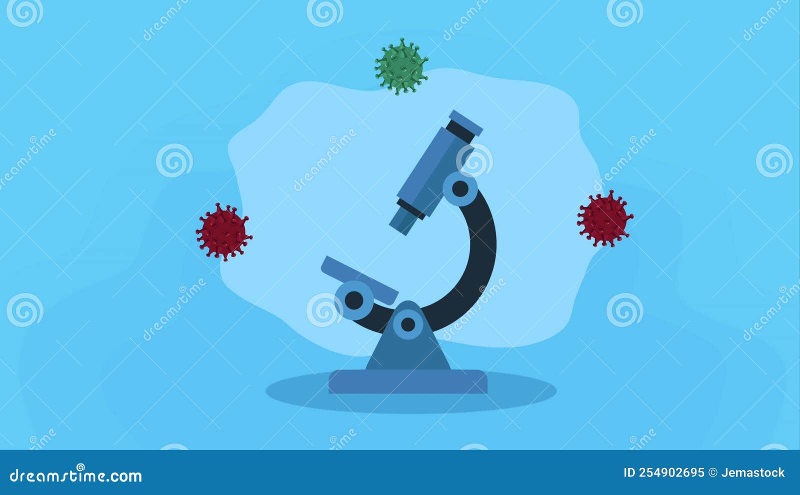 Microscope with Covid19 Particles Animation Stock Video - Video of ...