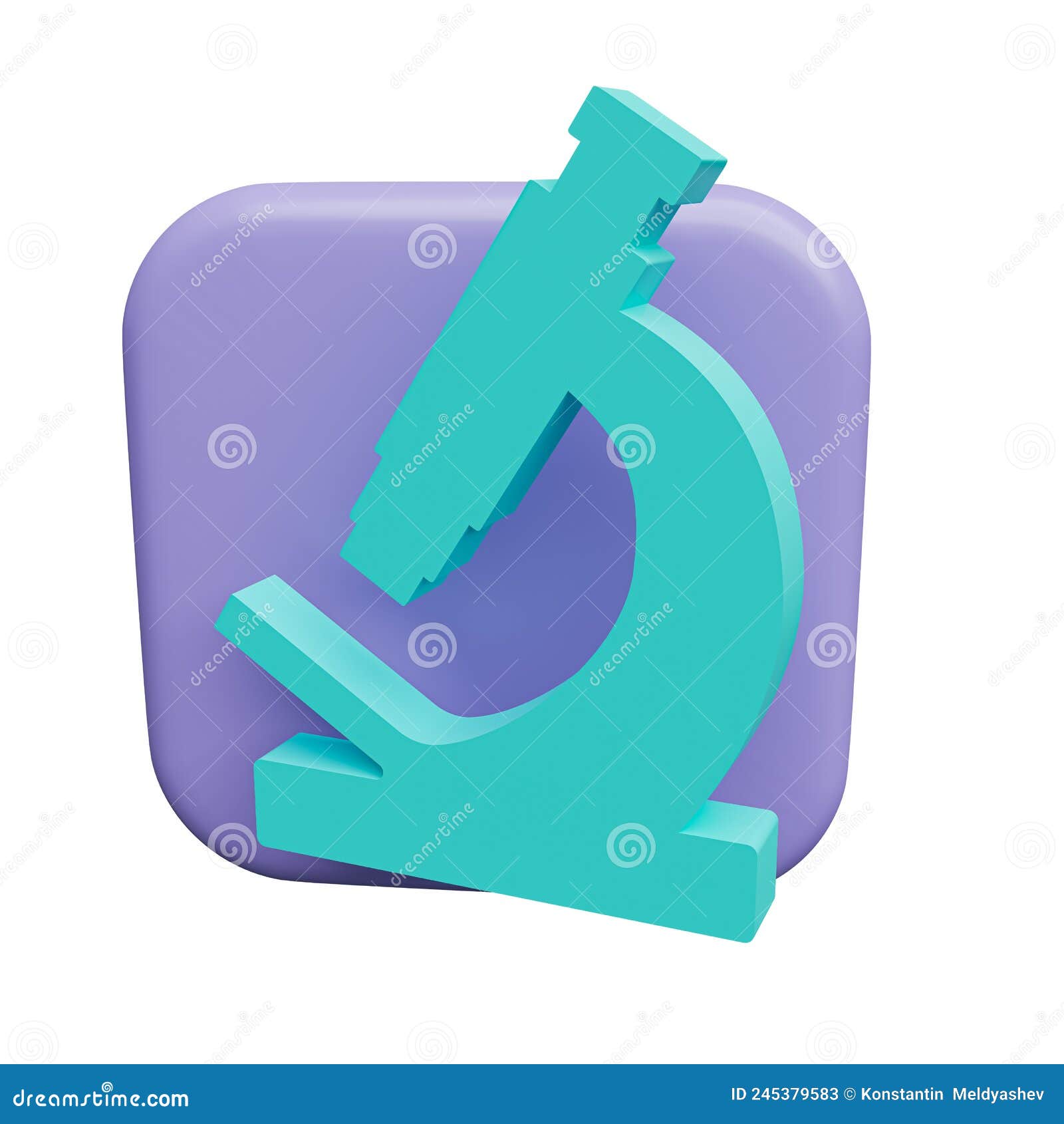 Microscope 3d Icon Render Illustration Stock Illustration ...
