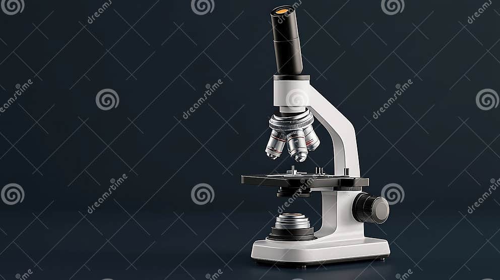 Microscope dark background stock illustration. Illustration of ...