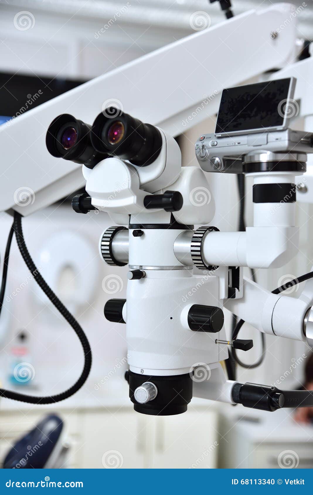 Microscope in Dental Office Stock Photo - Image of medicine, health ...