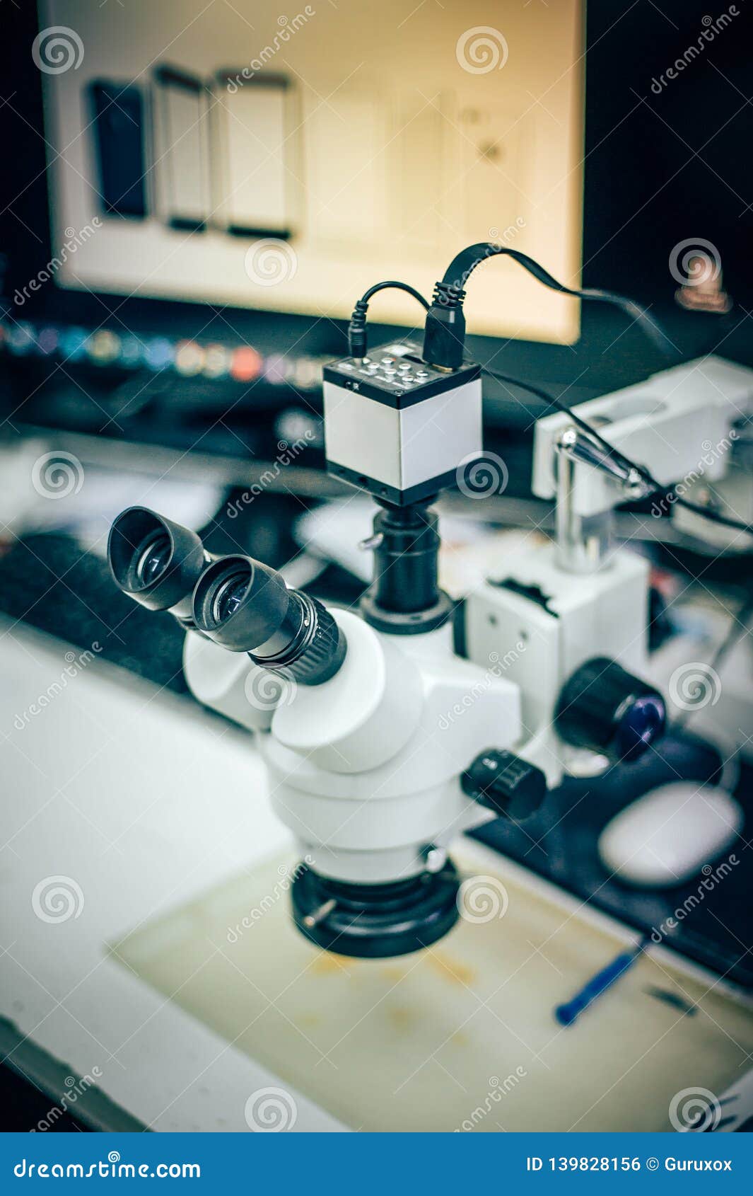 Microscope for Detail Macro View in Electronic Device Technology ...