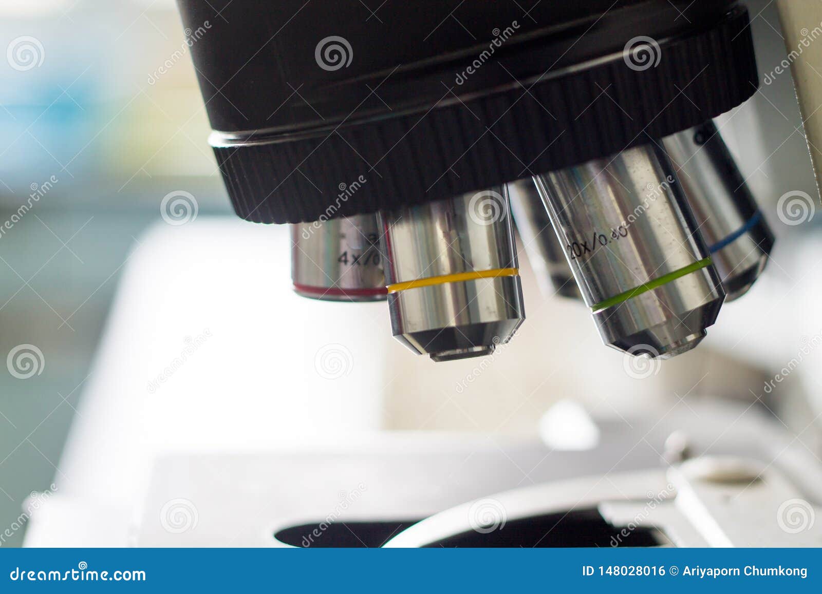 Microscope detail. stock photo. Image of microscope - 148028016