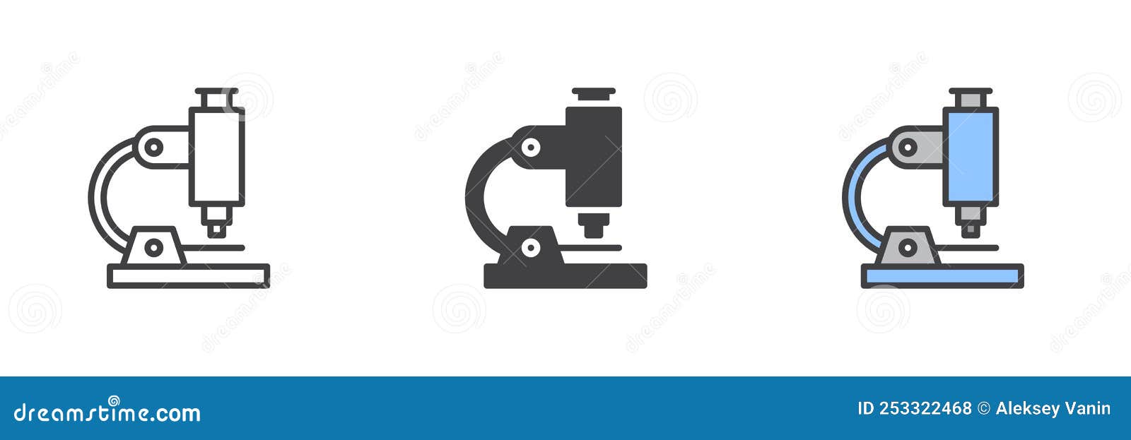 Microscope Different Style Icon Stock Vector - Illustration of style ...