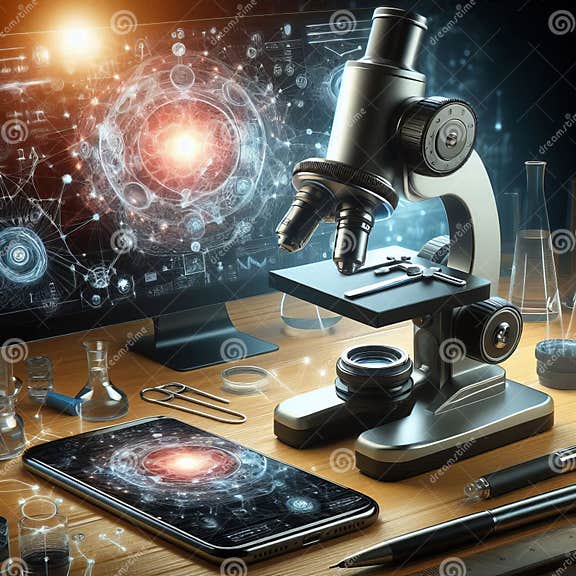 Microscope with Digital Camera a Microscope that Can Be Connecte Stock ...