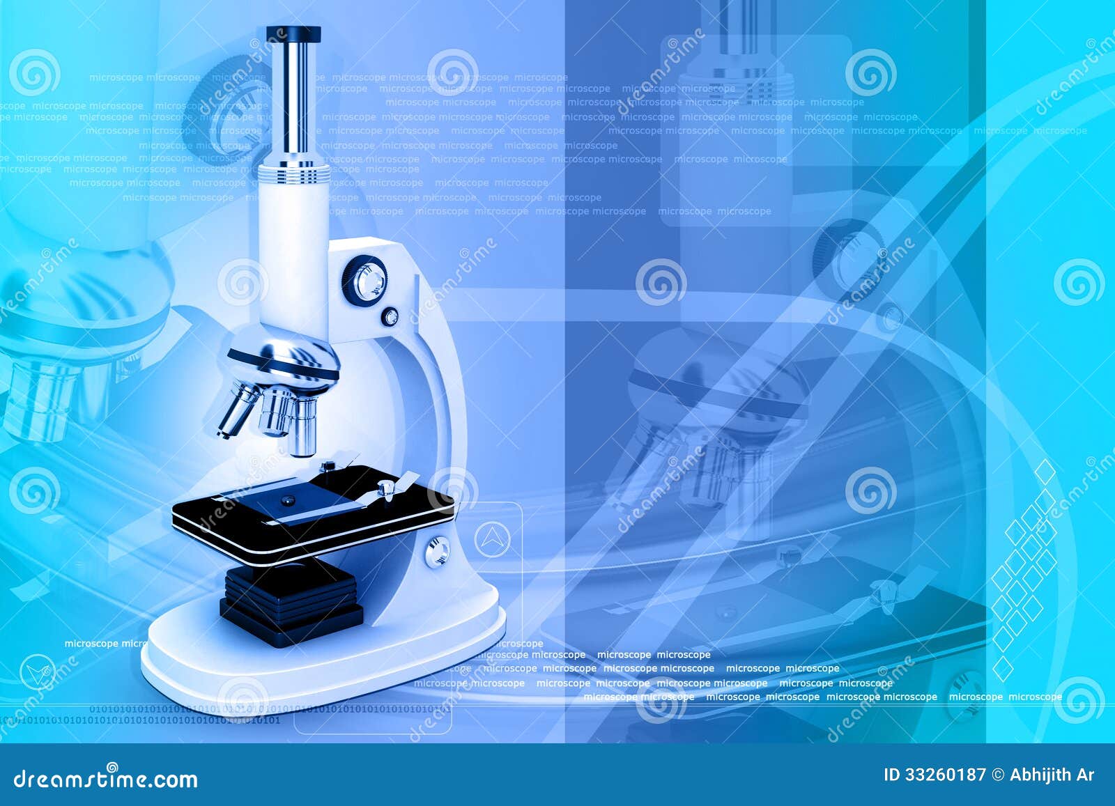 Microscope stock illustration. Illustration of digital - 33260187