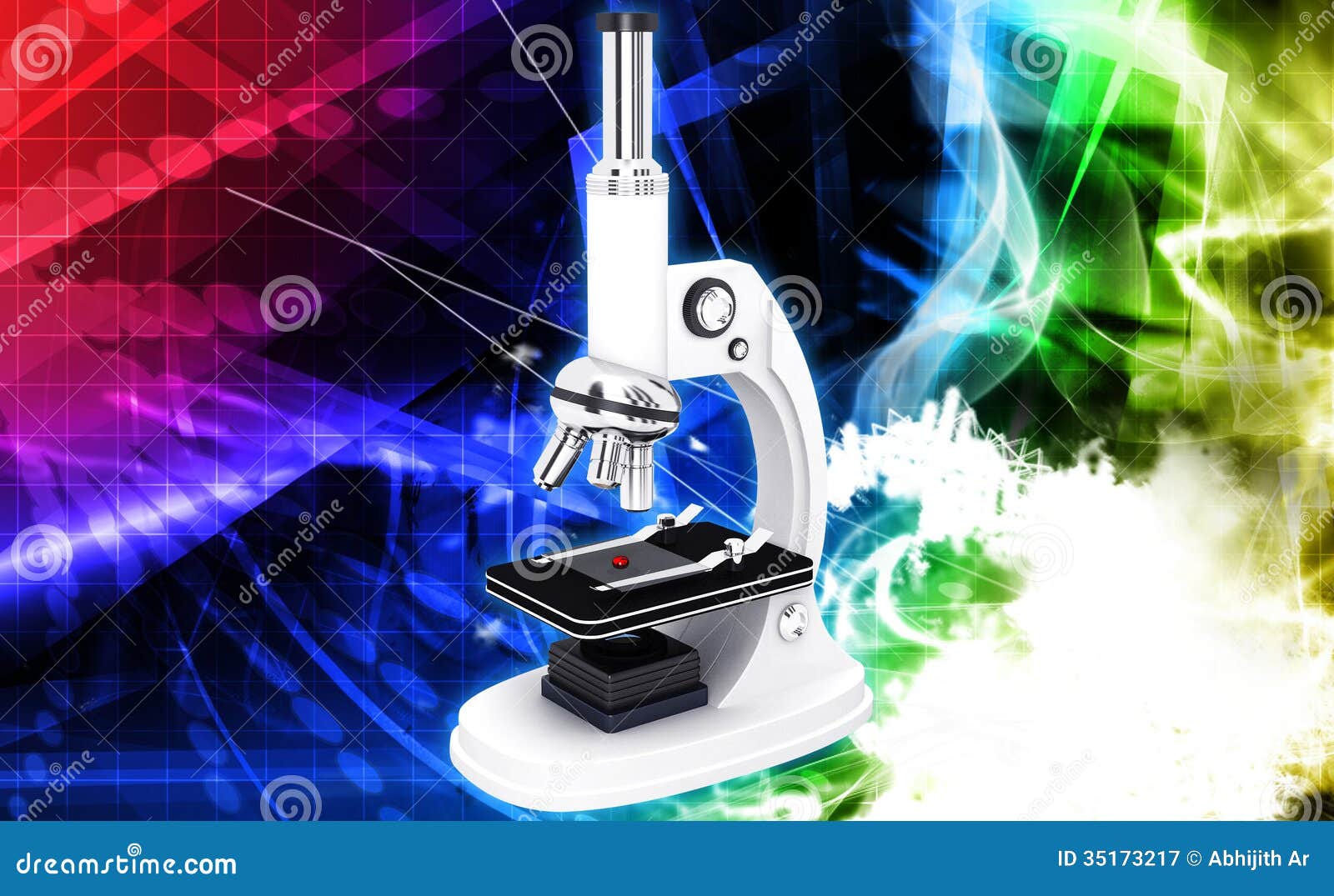 Microscope stock illustration. Illustration of background - 35173217