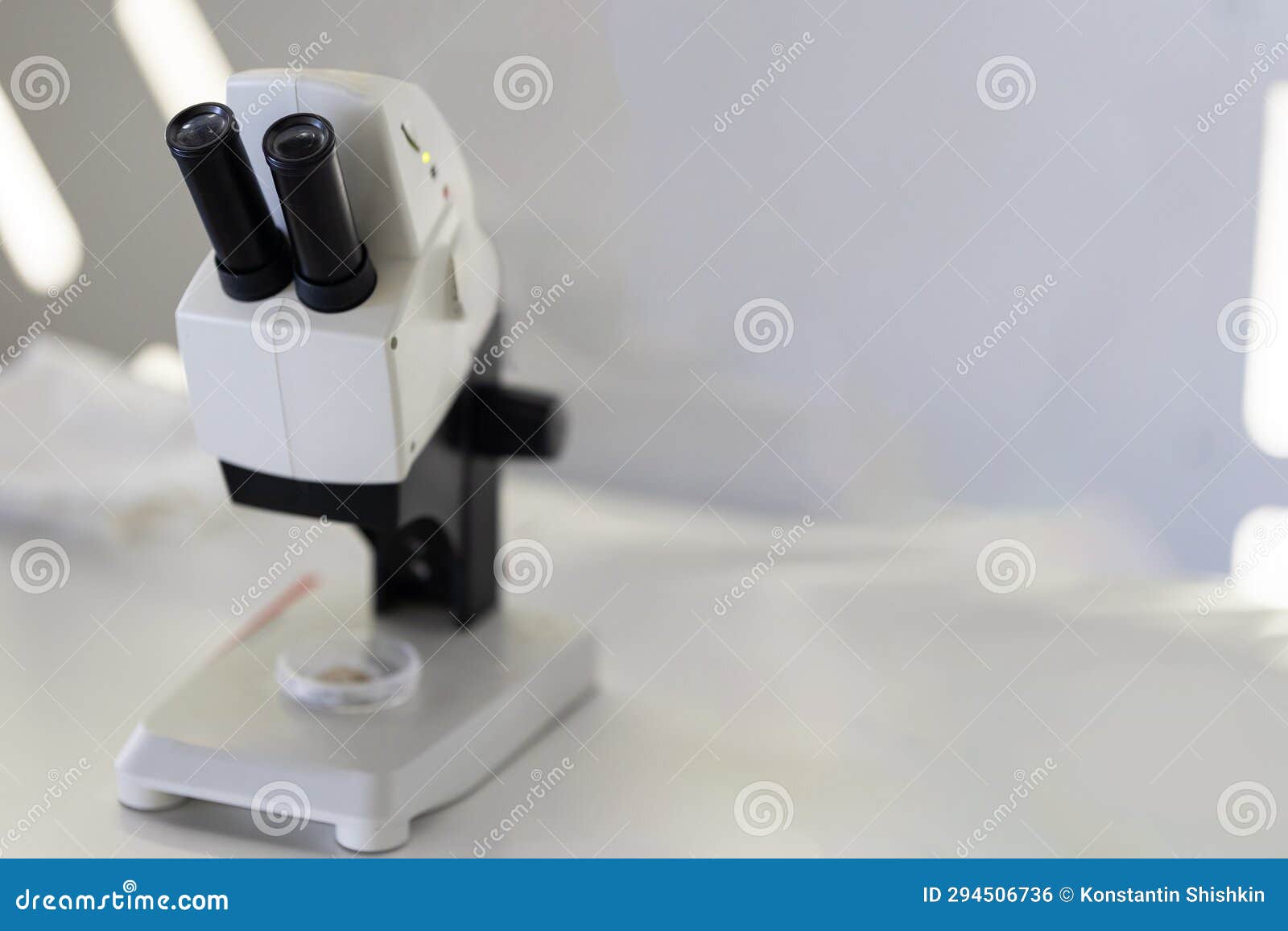 Microscope with a Digital Screen. Stock Photo - Image of health ...