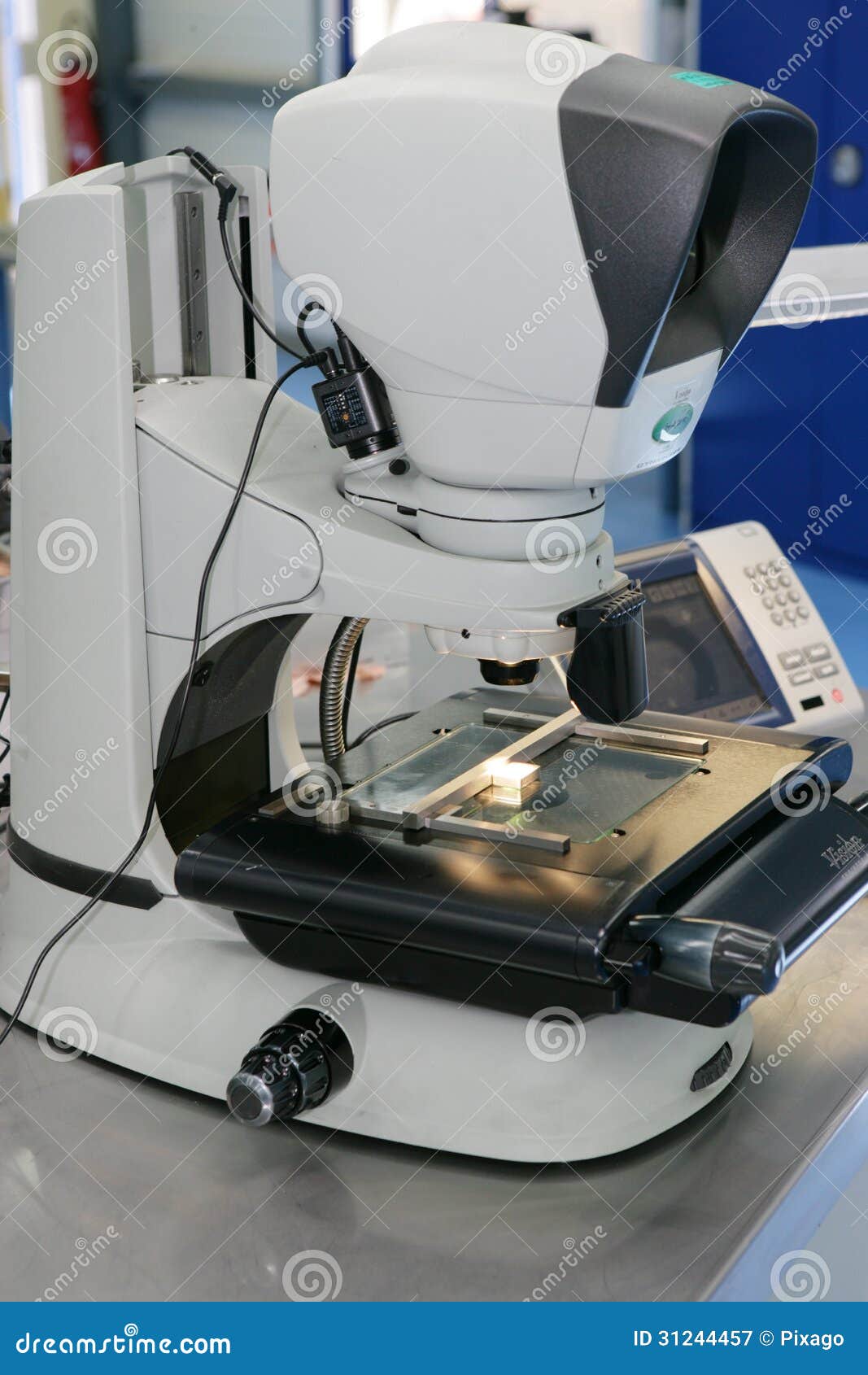 Microscope stock image. Image of industrial, control - 31244457