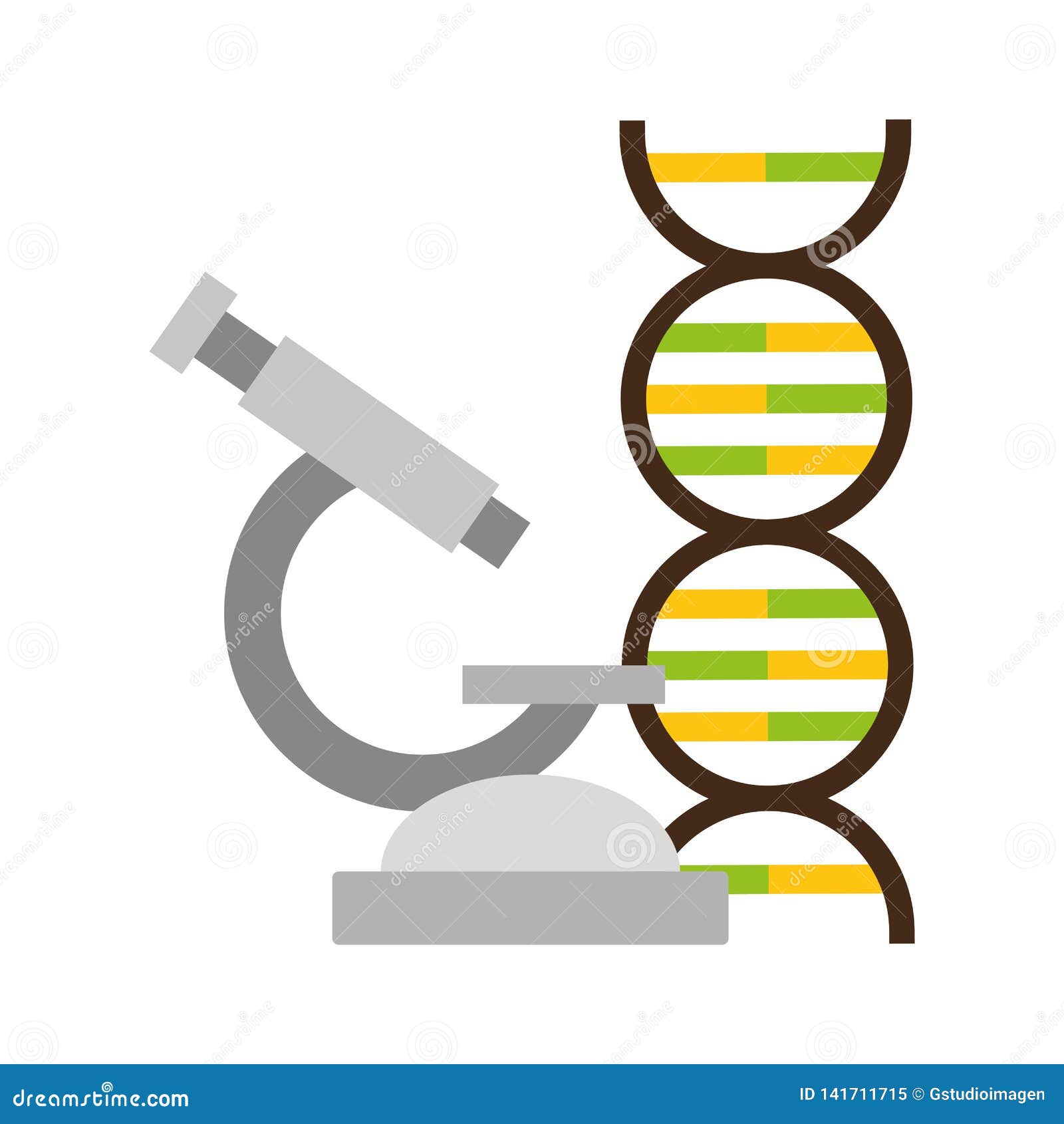 Microscope Dna Laboratory Science Stock Vector - Illustration of ...