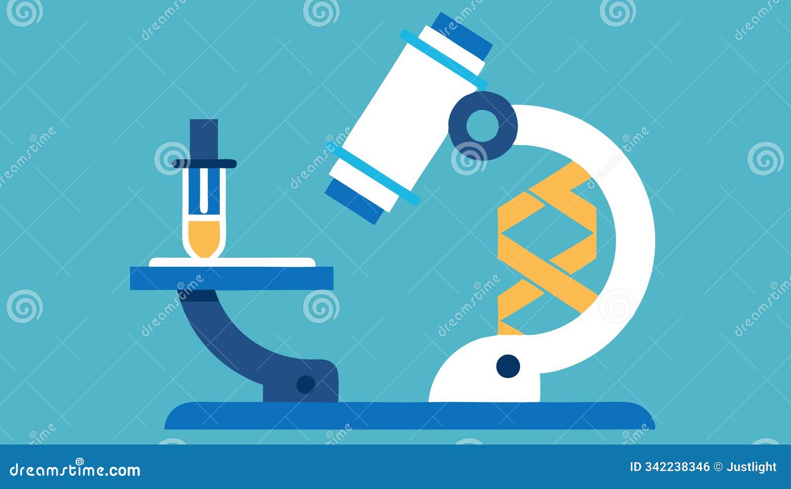 Microscope and DNA Strand a Microscope Focused on a Single Strand of ...