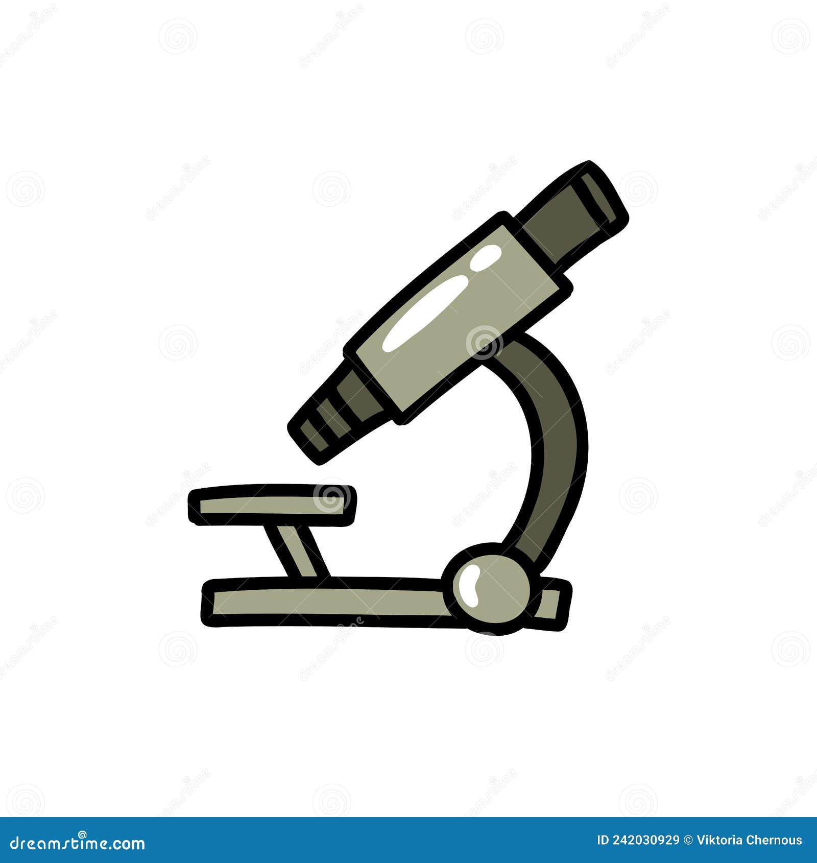 Microscope Doodle Icon, Vector Color Line Illustration Stock Vector ...