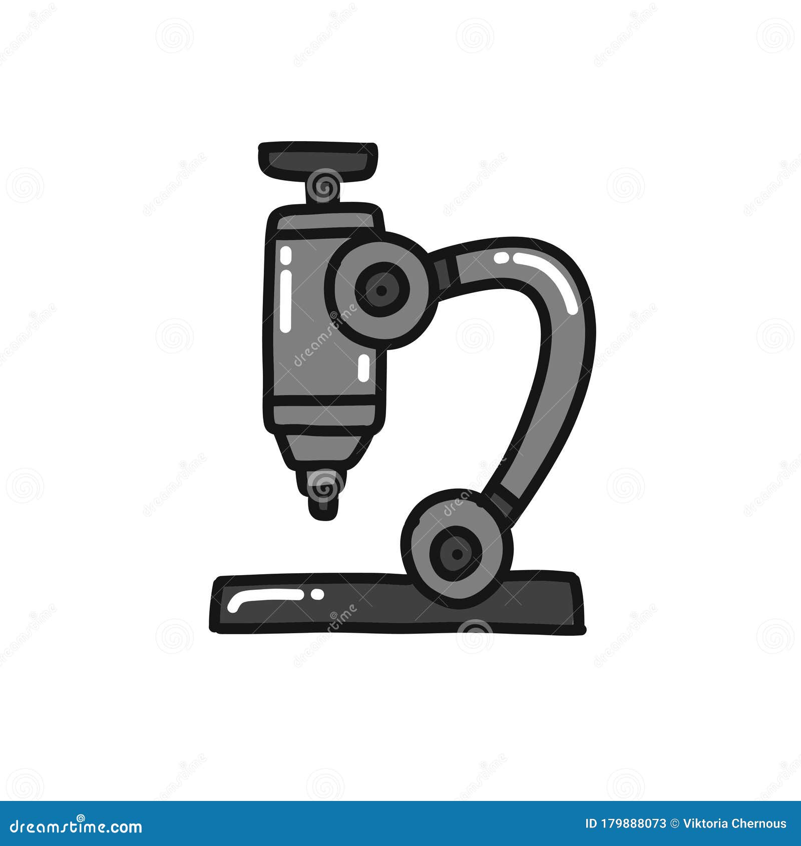 Microscope Doodle Icon, Vector Illustration Stock Illustration ...