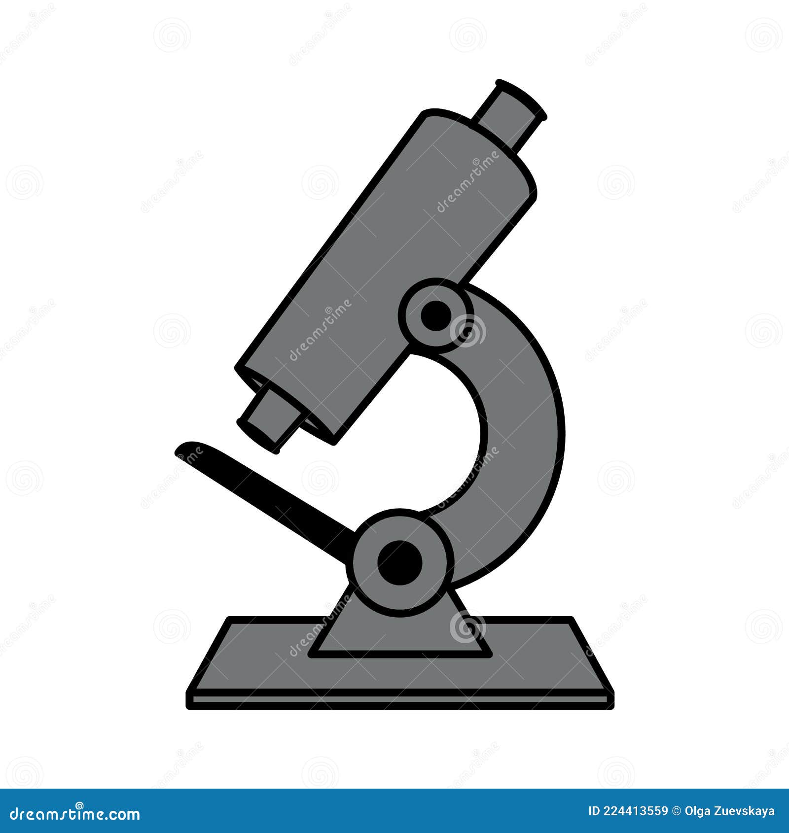 A Microscope. Doodle Style. An Optical Device. A Symbol Of Science ...