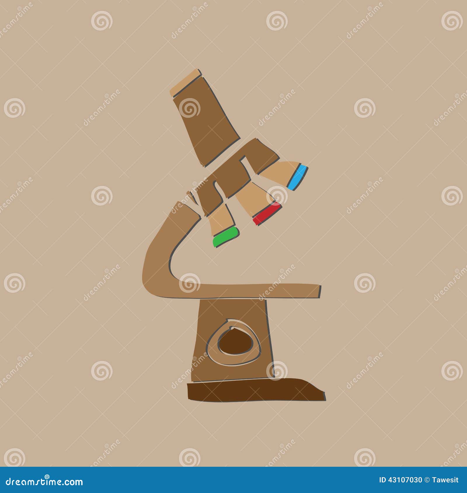 Microscope stock vector. Illustration of color, design - 43107030