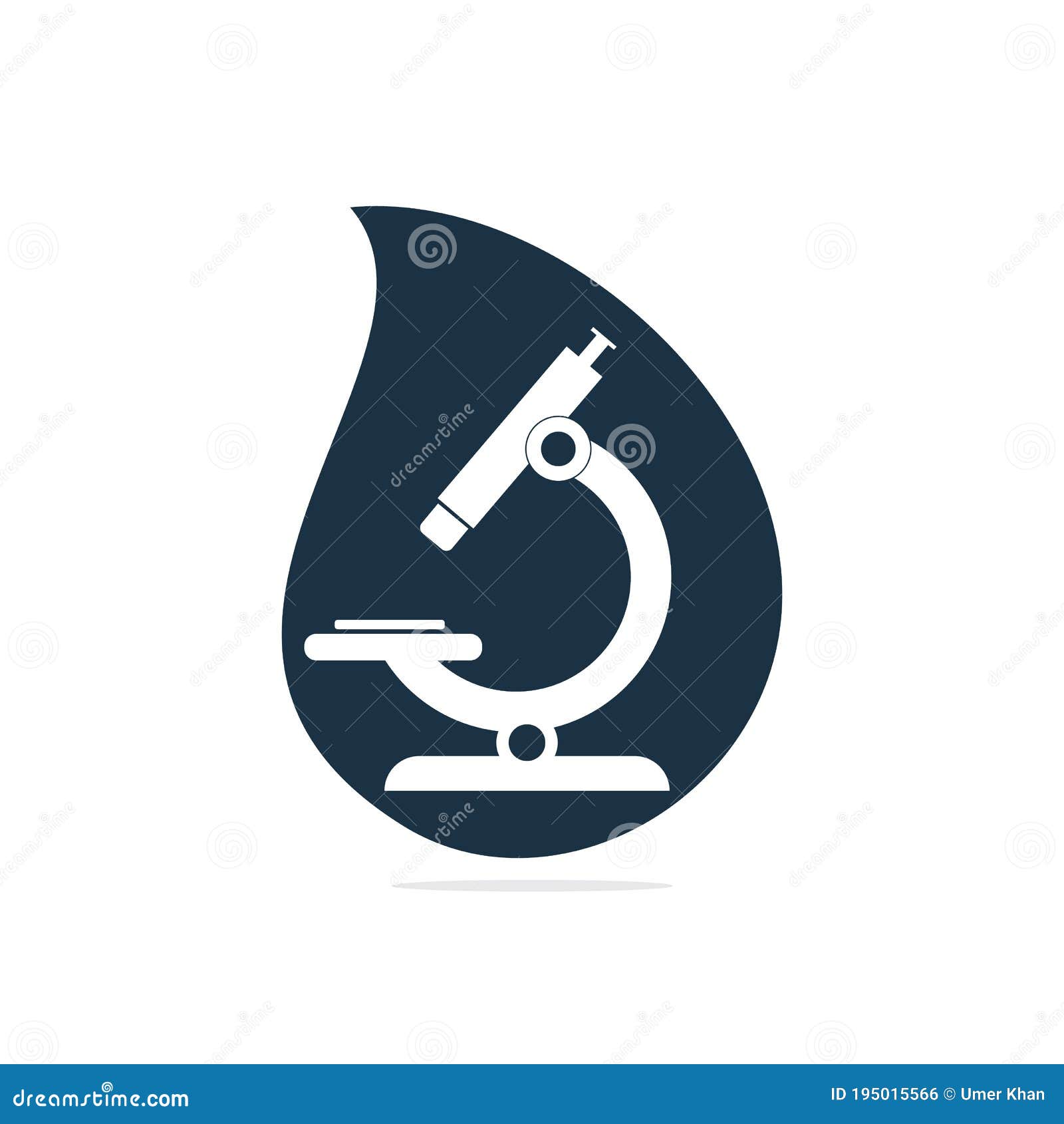 Microscope Drop Shape Concept Logo Vector. Stock Vector - Illustration ...