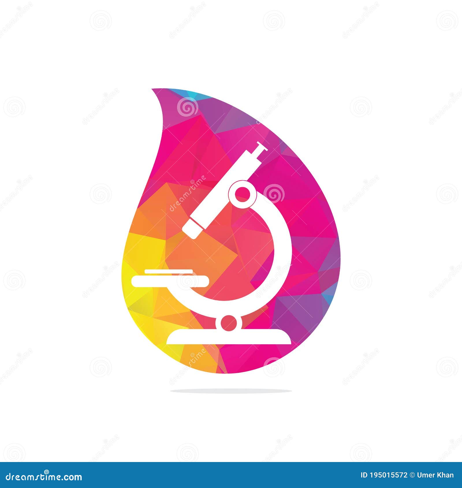 Microscope Drop Shape Concept Logo Vector. Stock Vector - Illustration ...