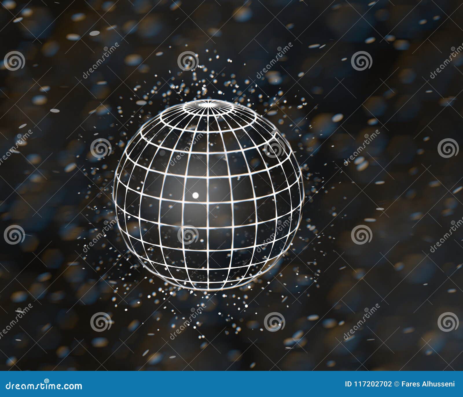 Microscope Effect Sphere 3d Rendering Stock Illustration - Illustration ...