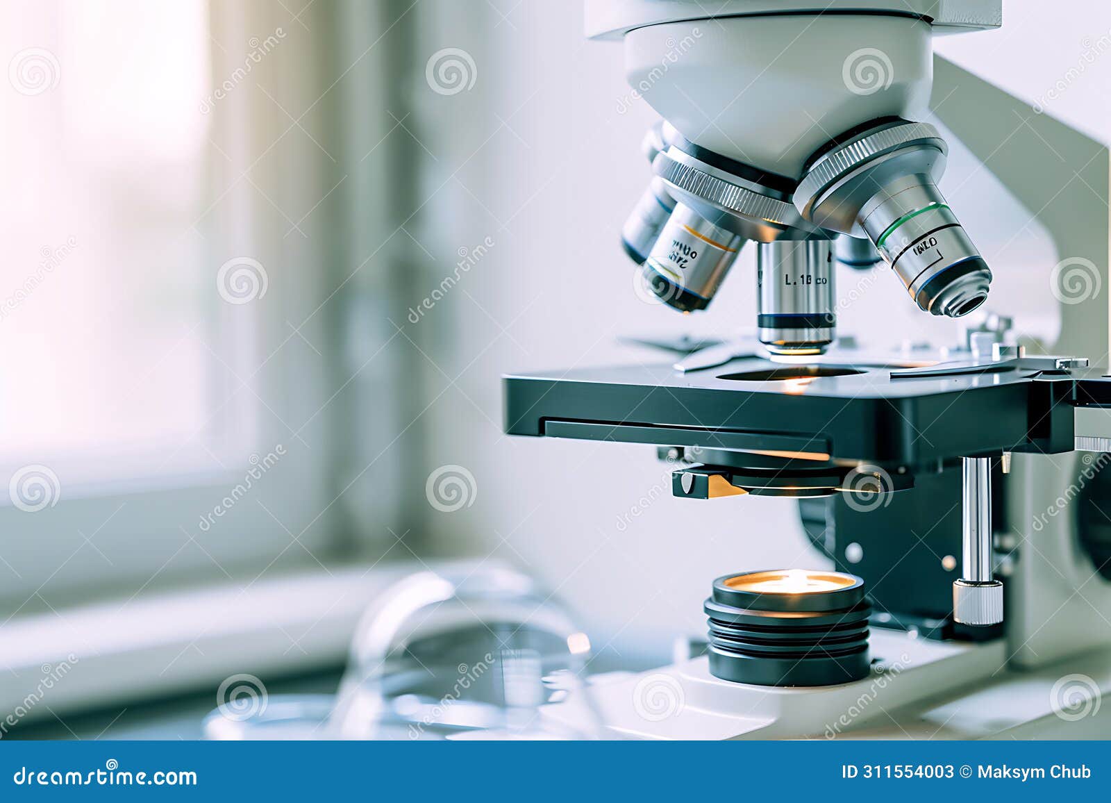 Microscope Examining Substance Stock Image - Image of examination ...