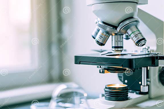 Microscope Examining Substance Stock Image - Image of examination ...