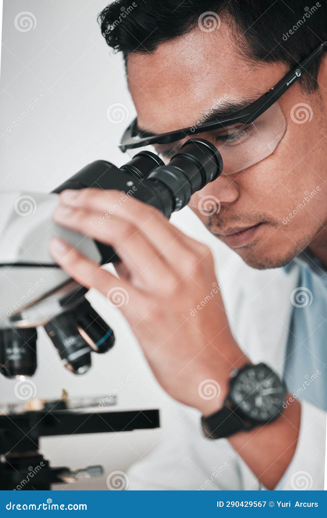 Microscope, Face of Man and Laboratory for Science Research, Dna ...