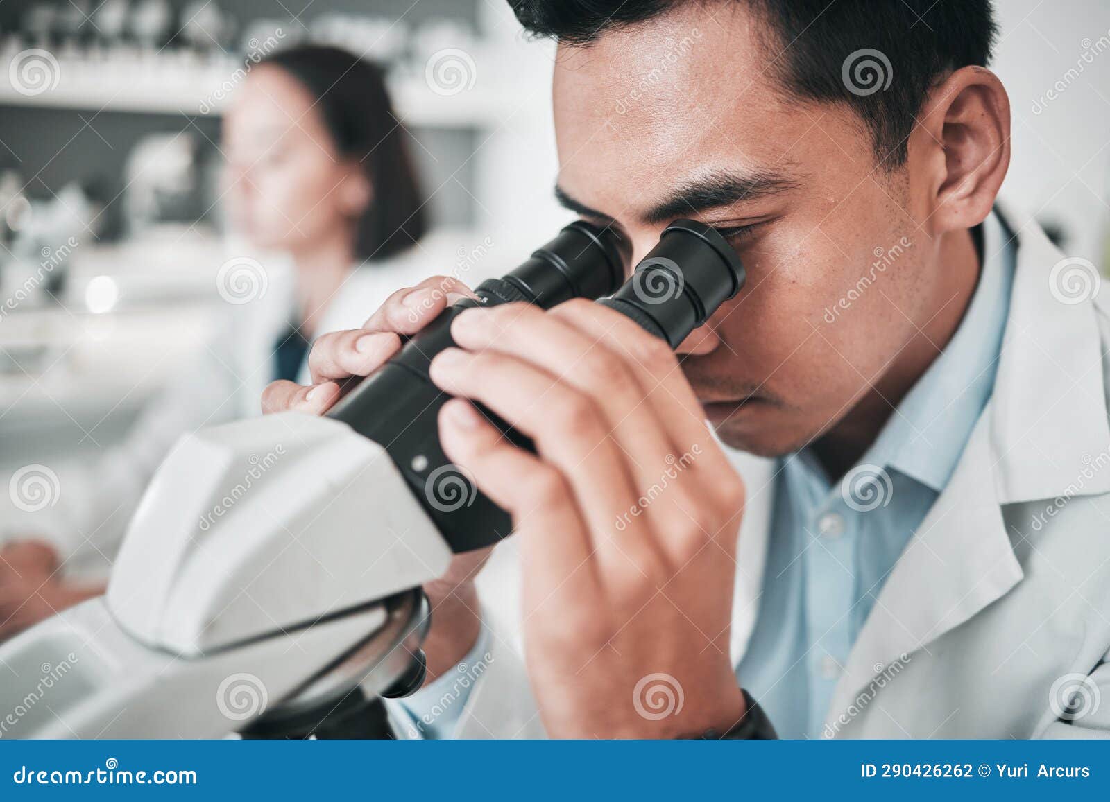 Microscope, Face of Man and Laboratory for Science Research, Dna ...