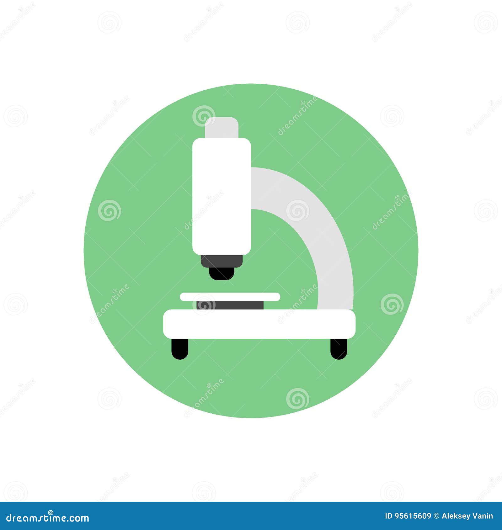 Microscope Flat Icon. Round Colorful Button, Science Research Circular ... Microscope Flat Icon. Round Colorful Button, Science Research Circular ...