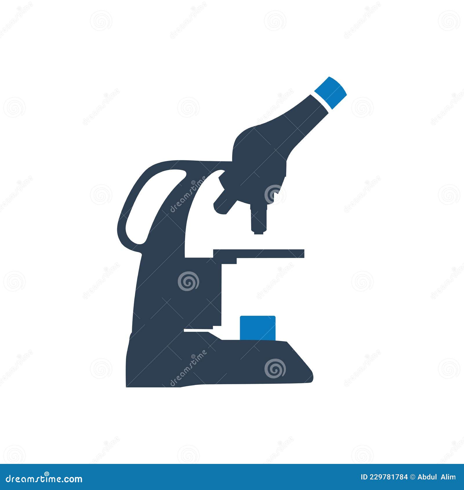 Microscope Eps Vector Flat Icon. Stock Vector - Illustration of lense ...