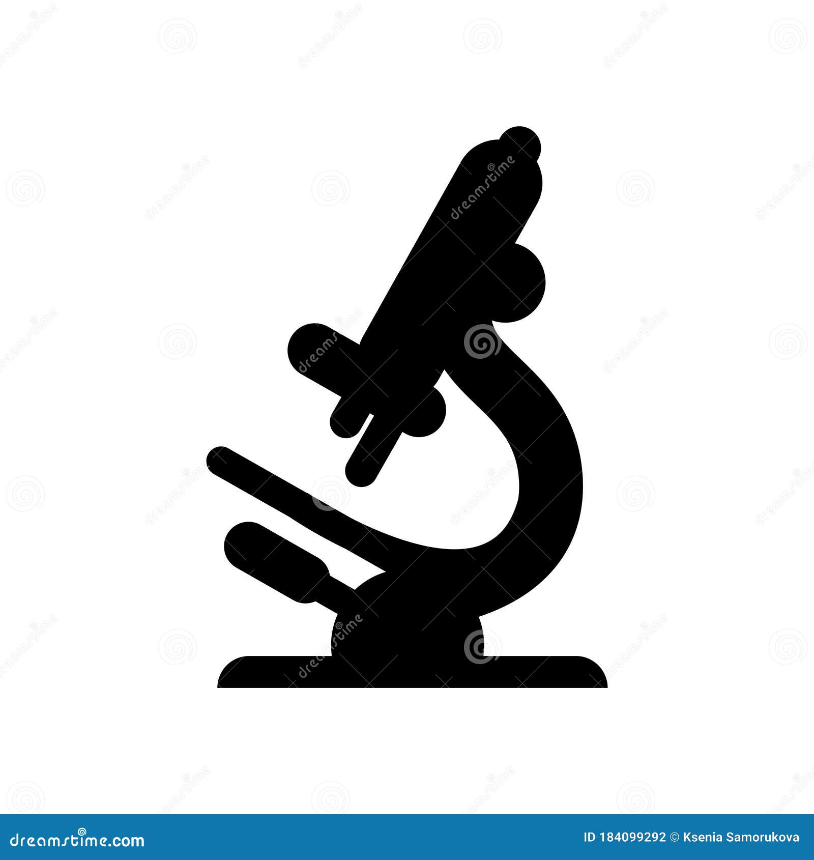 Microscope Flat Icon. Vector Symbol Stock Vector - Illustration of ...