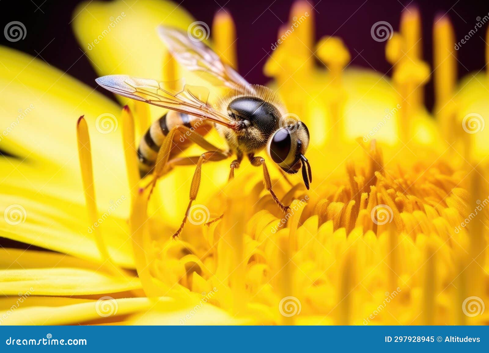 A Microscope Focusing on an Insect on a Flower Stock Image - Image of ...