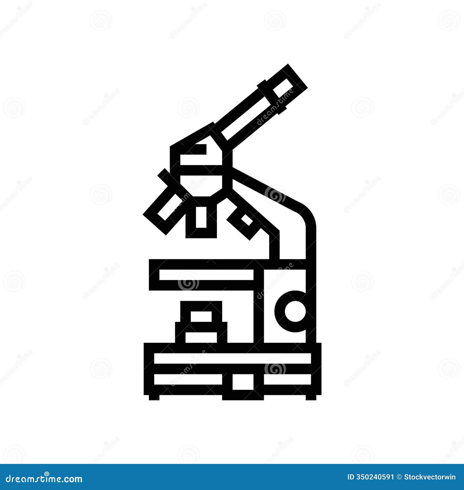 Microscope And Dna Chromosomal Research. Science Vector Flat ...