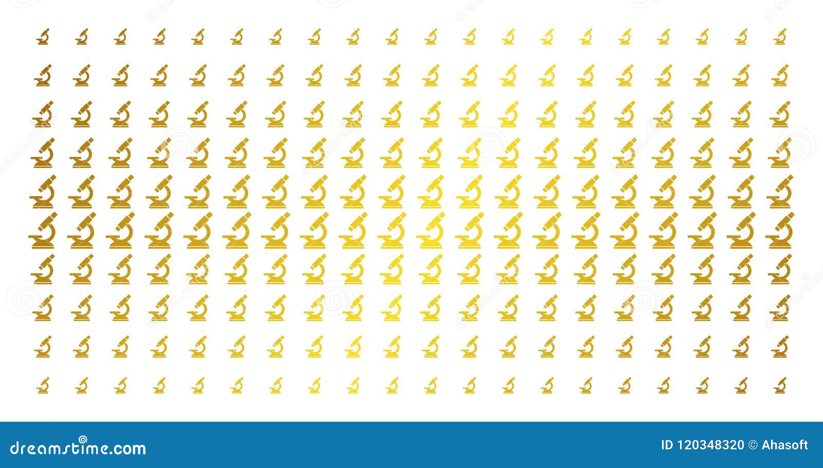 Microscope Gold Halftone Array Stock Vector - Illustration of gradient ...