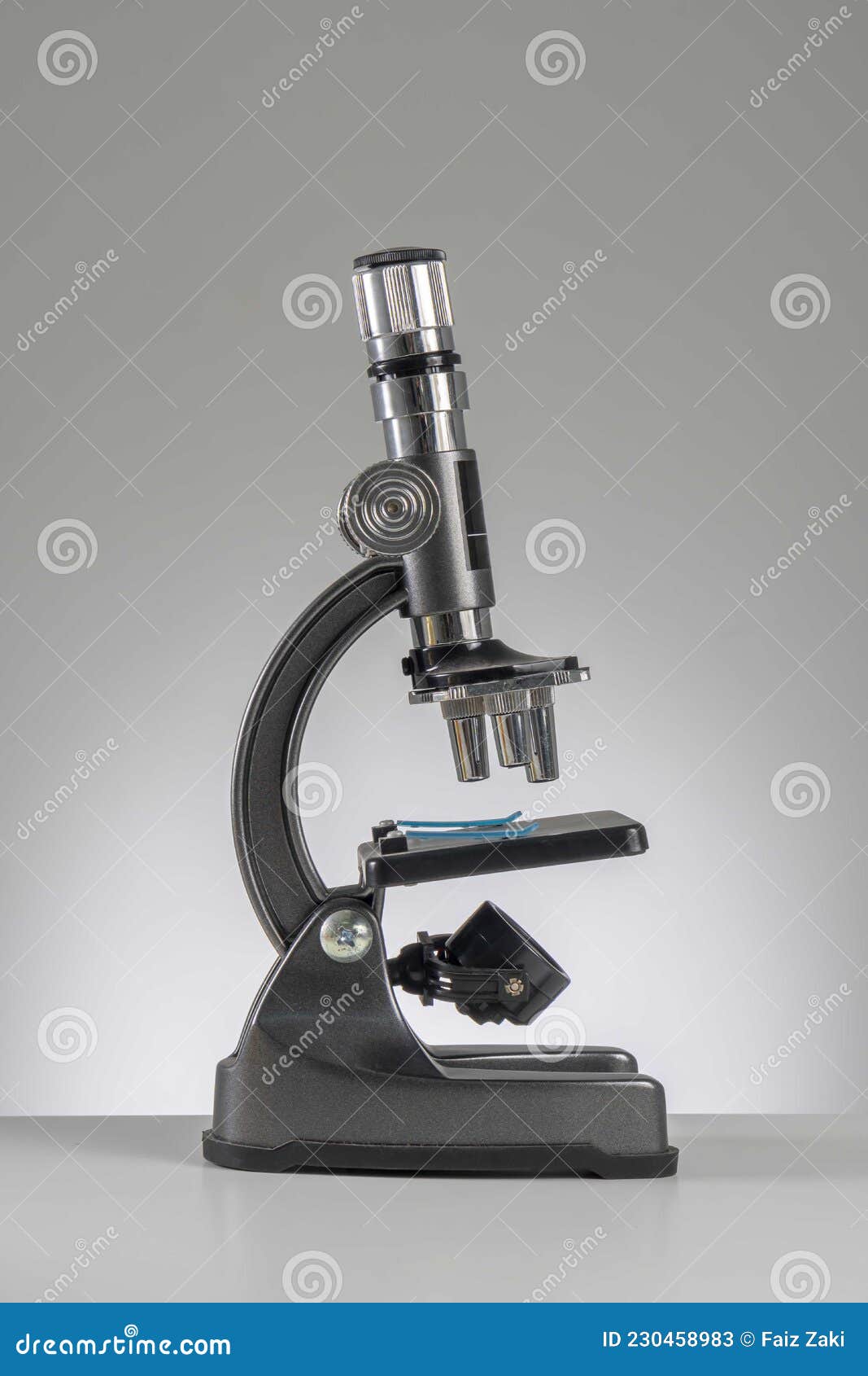 Microscope with Grey Background Stock Image - Image of lens, design ...